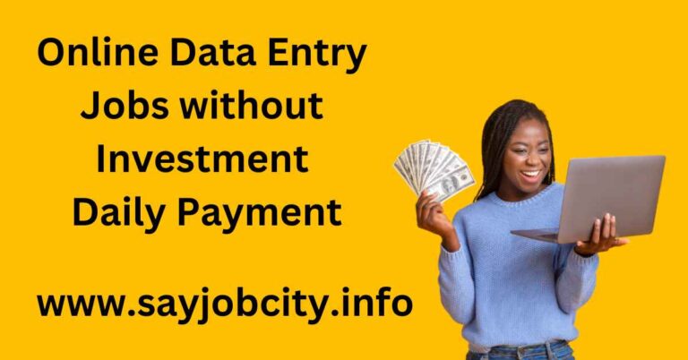 Online Data Entry Jobs Without Investment Daily Payment - sayjobcity.info